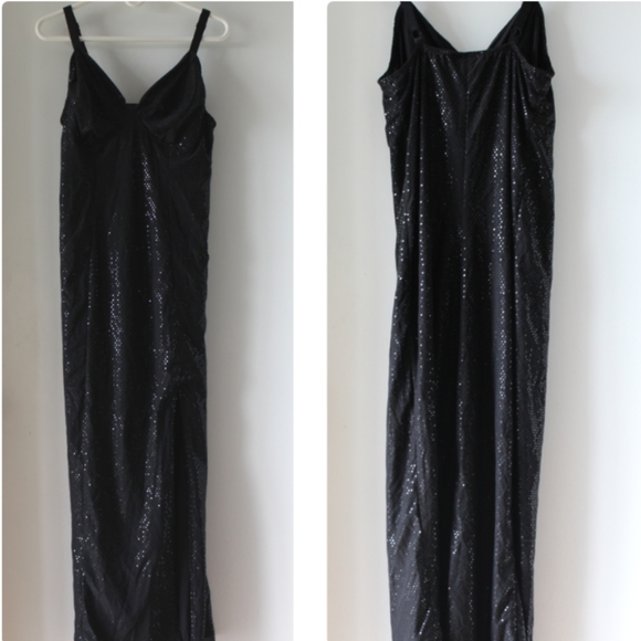 Suddenly Fem | Other | Suddenly Fem Metallic Slit Dress Cross Dresser ...